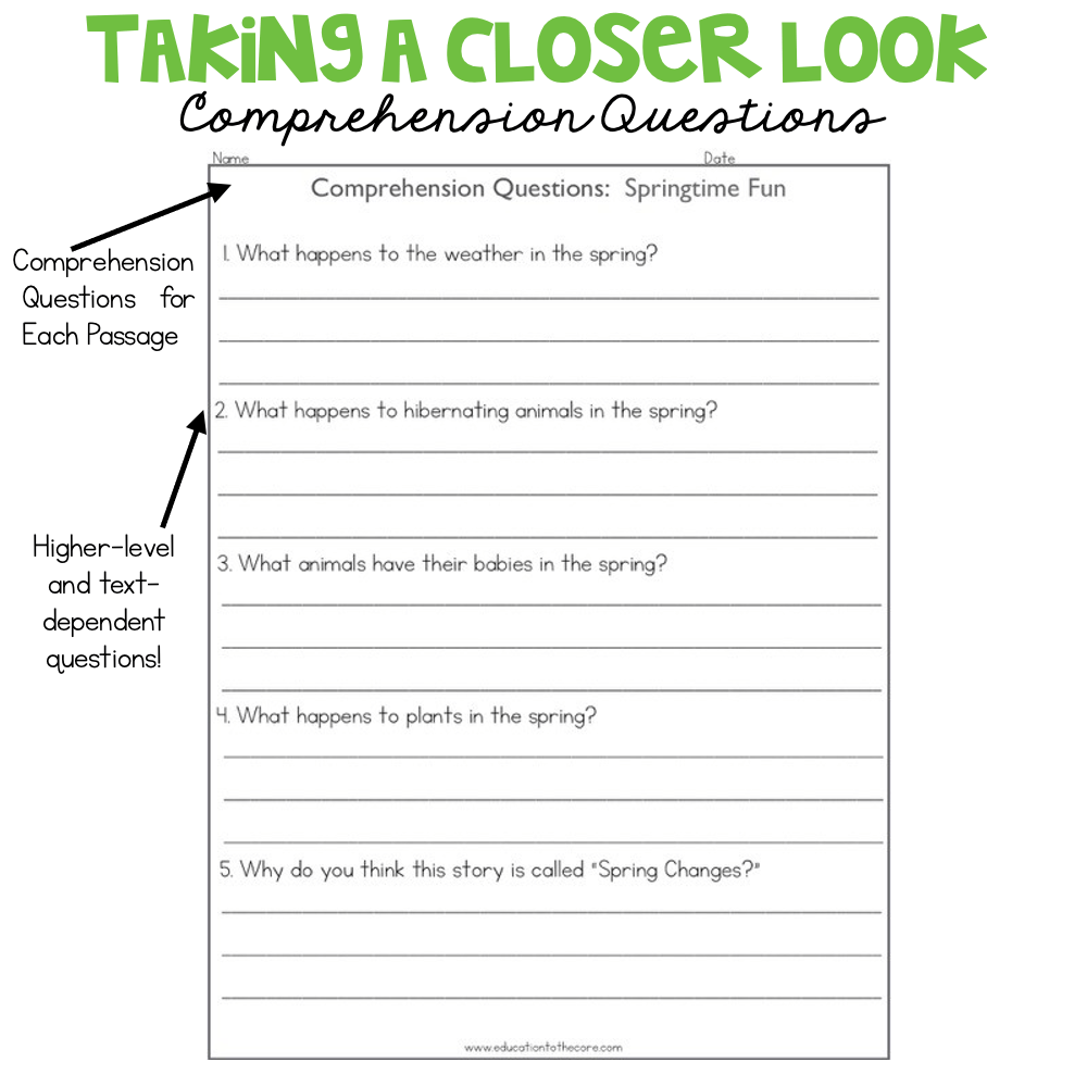 2nd Grade Fluency Passages for March | Education to the Core