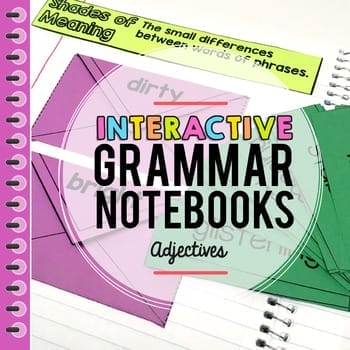 Adjectives Interactive Grammar Notebook | Education to the Core
