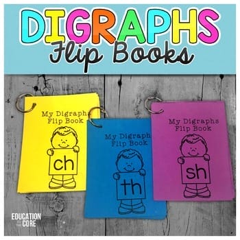 Digraphs Flip Books | Education to the Core
