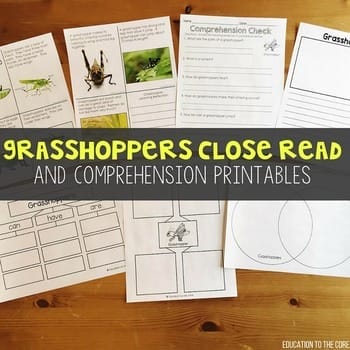 Insects Unit with Close Reads | Education to the Core