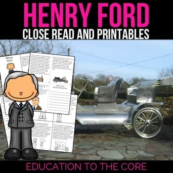 Henry Ford Reading Passage and Activities | Education to the Core