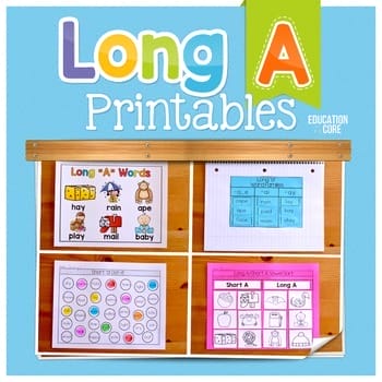 Long A Activities | Education to the Core