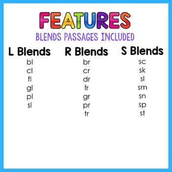 Blends Fluency Passages | Education to the Core
