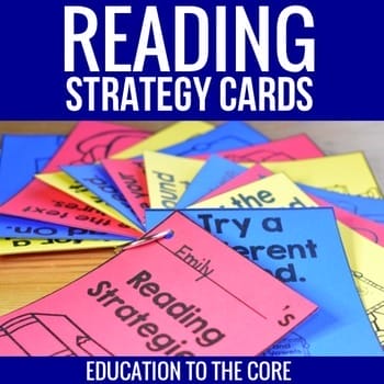 Reading Strategy Cards | Education to the Core
