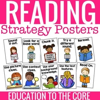 Reading Strategy Posters Bundles | Education to the Core
