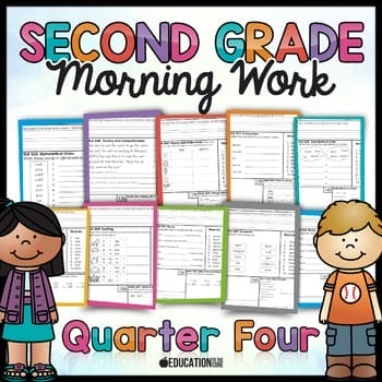 Second Grade Morning Work: Quarter 4 | Education to the Core