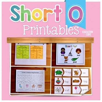 Short O Activities | Education to the Core
