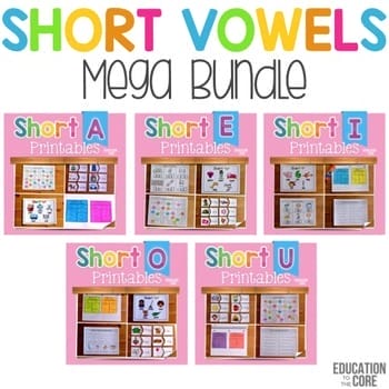 Short Vowels Mega Bundle | Education to the Core
