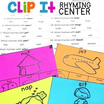 Clip It Rhyming Center | Education to the Core