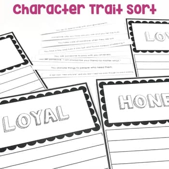 Character Traits Sort | Education to the Core