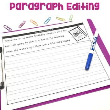 Paragraph Editing Mats | Education to the Core
