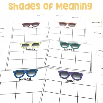 Shades of Meaning Verbs | Education to the Core
