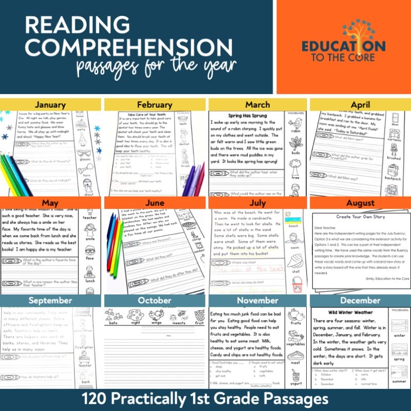 Practically 1st Grade Reading Comprehension Passages | ETTC