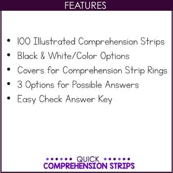 Quick Comprehension Strips | Education to the Core