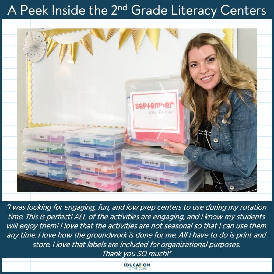 2nd Grade Literacy Centers for the Year | Education to the Core