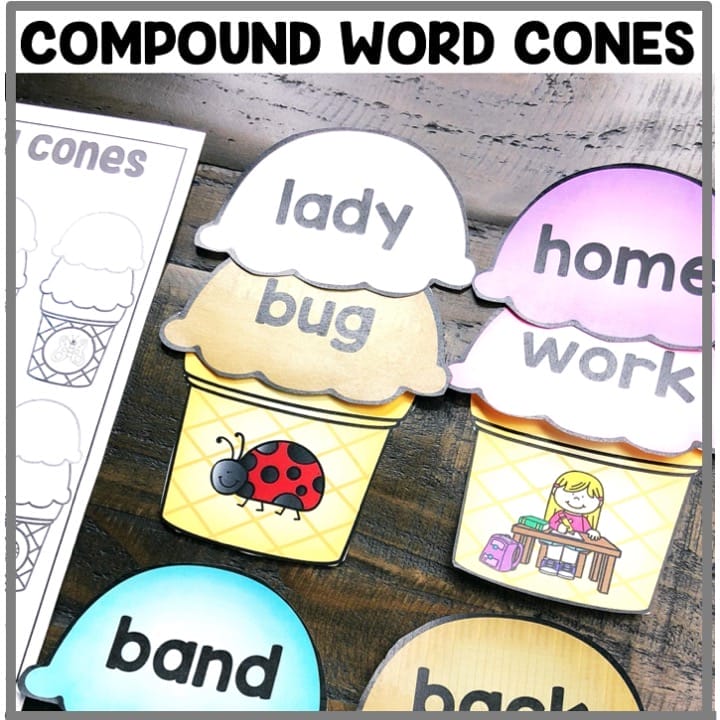 Compound Word Ice Cream Cones | Education to the Core
