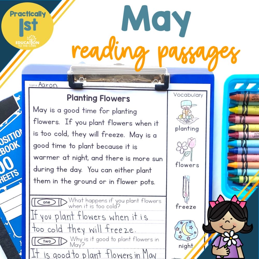 "Practically 1st Grade" Passages for May | Education to the Core