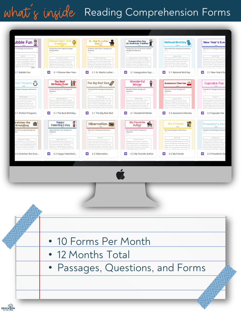 DIGITAL 2nd Grade Reading Comprehension Passages for Google Classroom ...