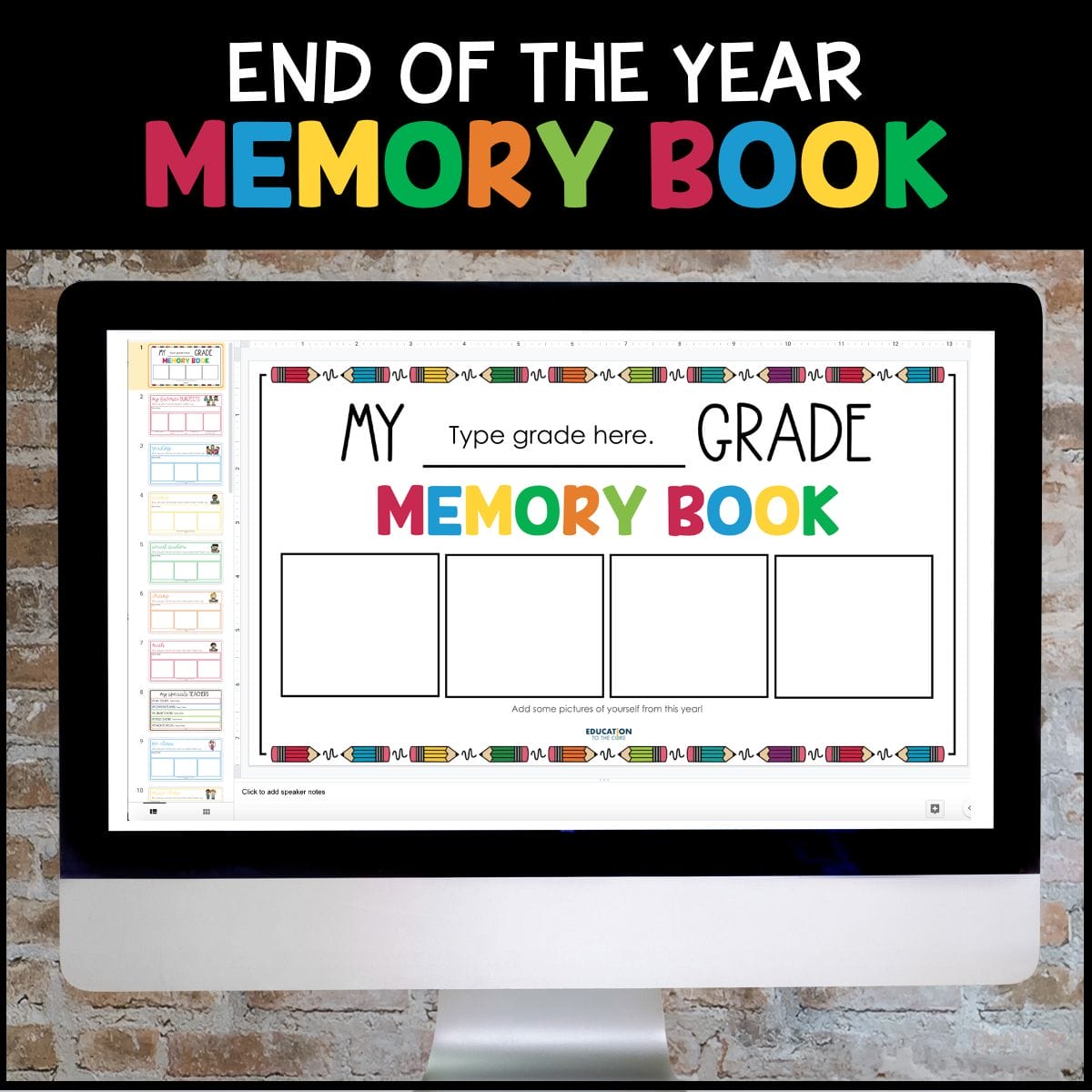 Digital Memory Book for Google Classroom™/Slides™ | Education to the Core