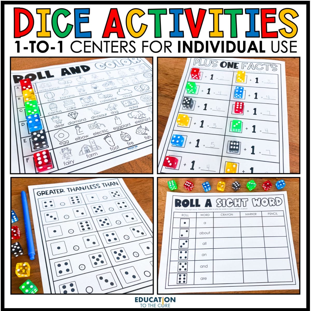 1:1 Dice Centers | Education to the Core