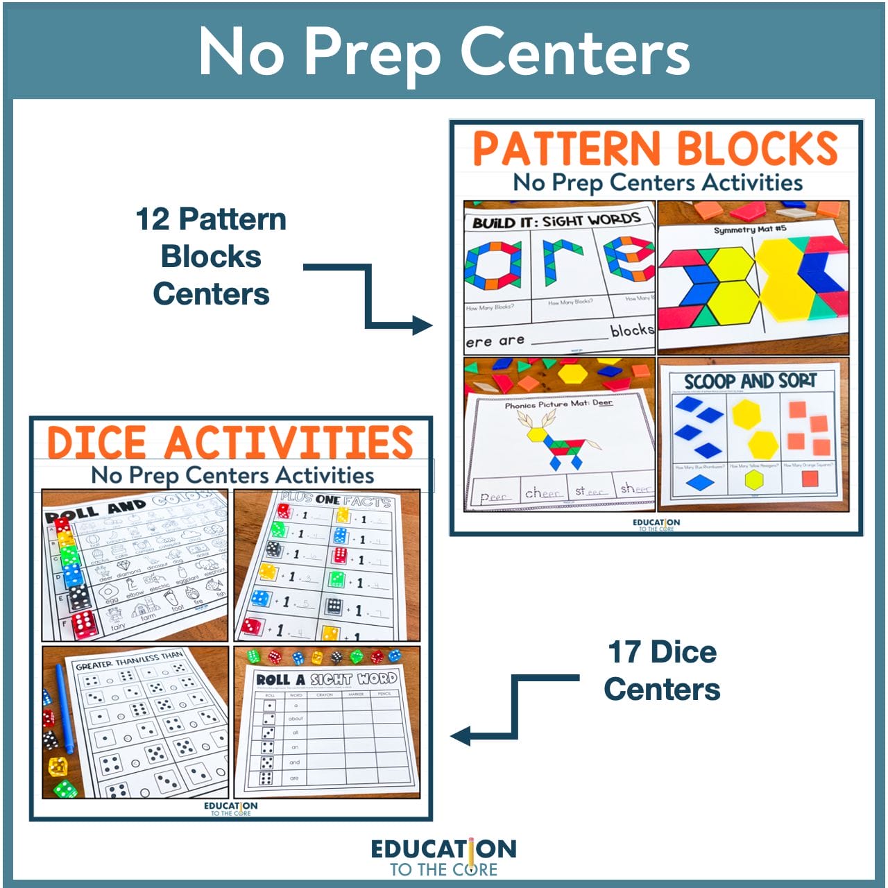 No Prep Centers BUNDLE | Education to the Core
