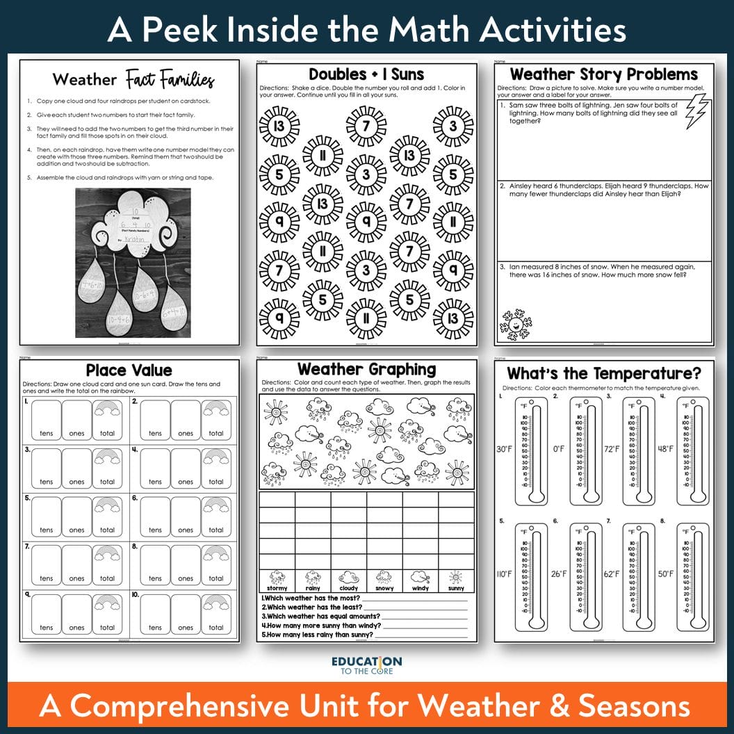 Weather and Seasons Unit | Education to the Core