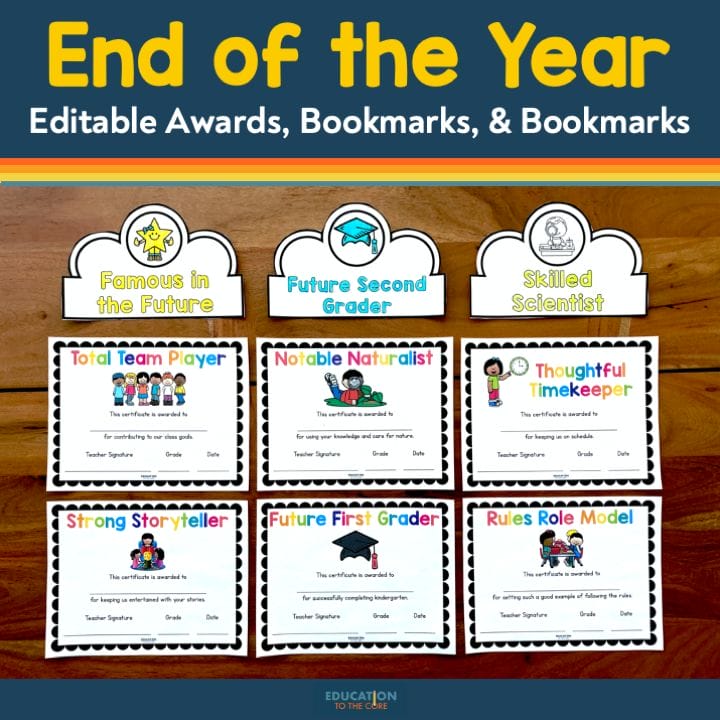 End of the Year Awards, Bookmarks, and Crowns | Education to the Core