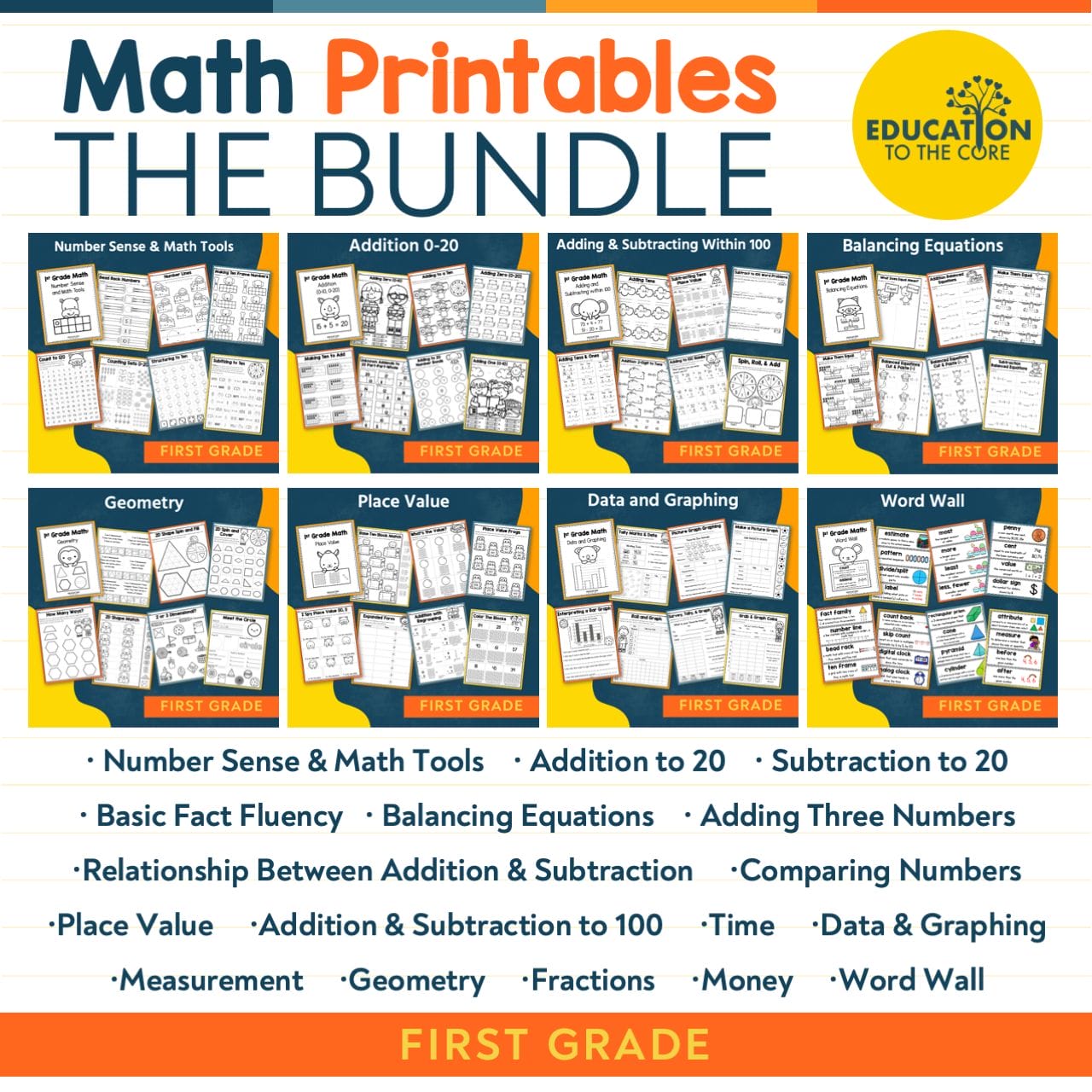Math Activities Packets Bundle | Math Practice | Education to the Core