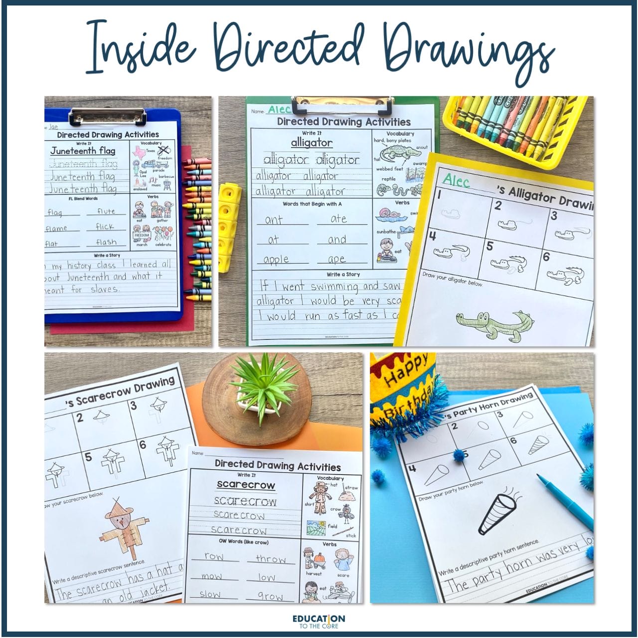 100 Directed Drawings Bundle, Volume 2 | Education to the Core