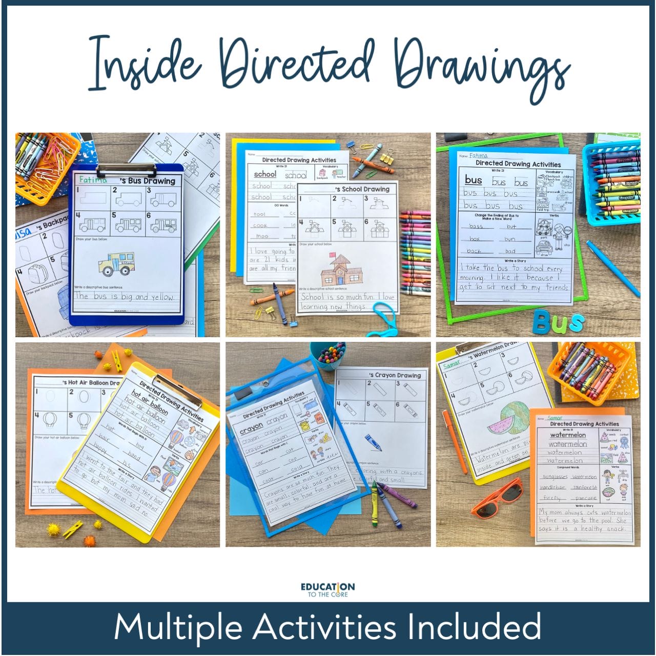 100 Directed Drawings Bundle, Volume 2 | Education to the Core