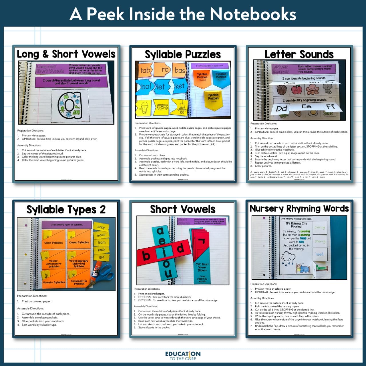 Phonics Interactive Notebooks | Education to the Core