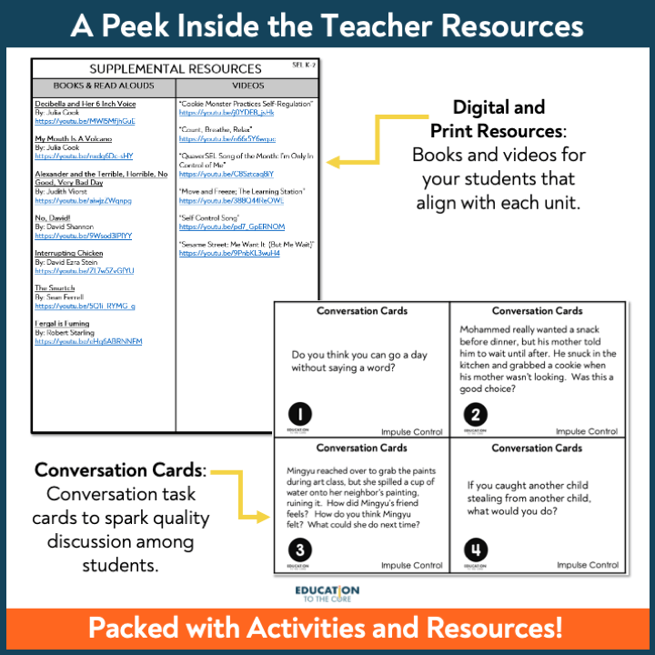 Social Emotional Learning for the Year | K-2 | Education to the Core
