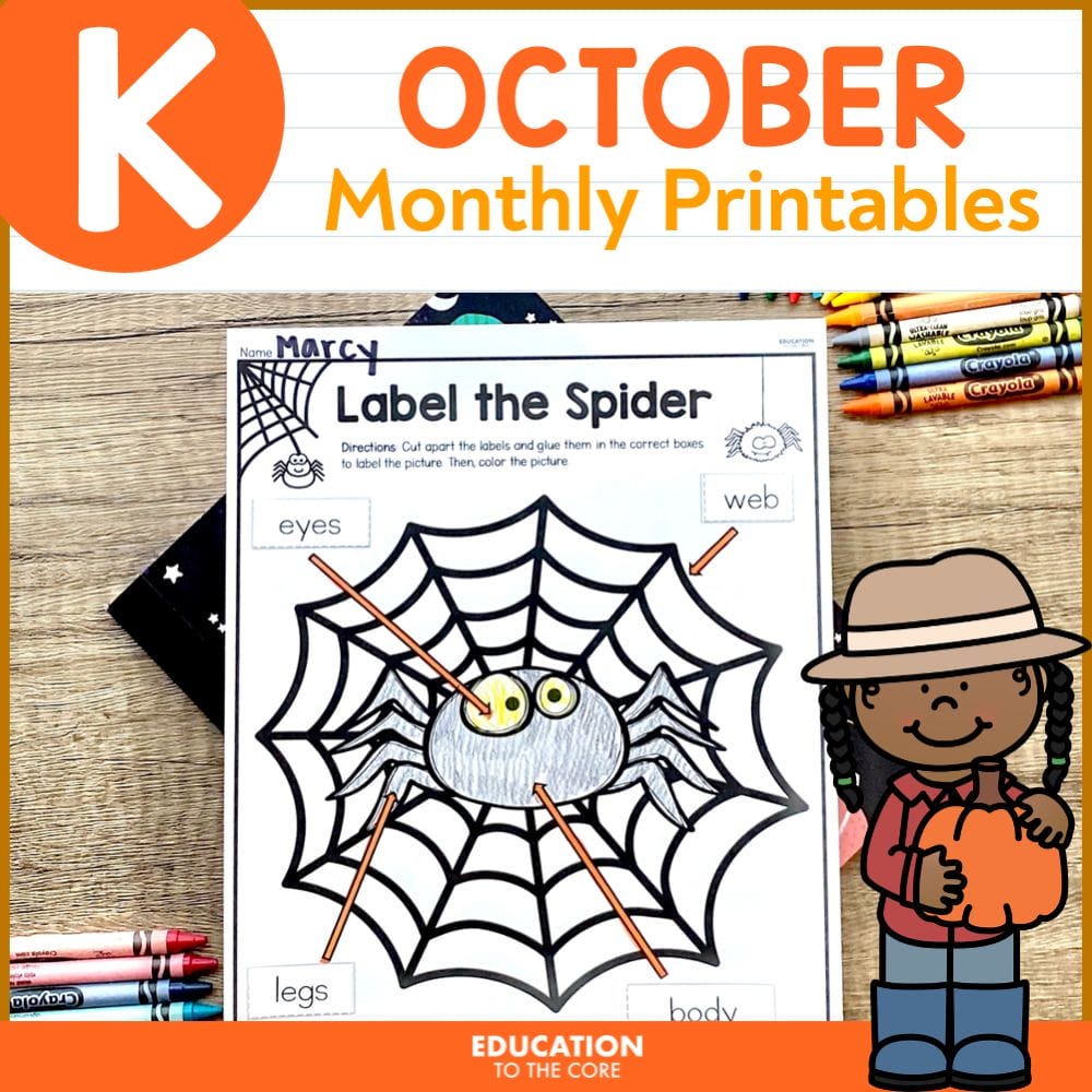 October Kindergarten Packet | Monthly Themed Activities