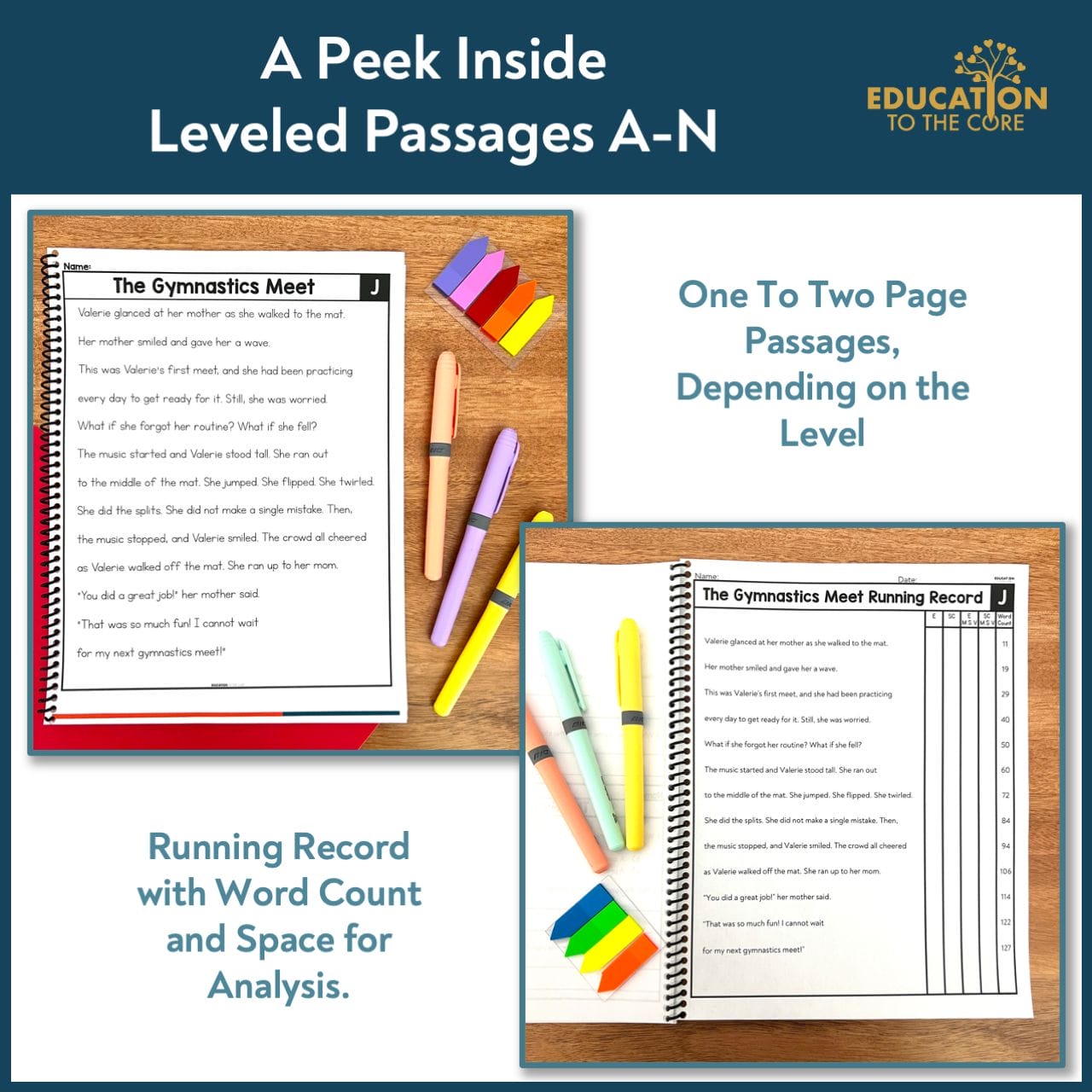 Leveled Reading Comprehension Passages A-N | K-2 Bundle
