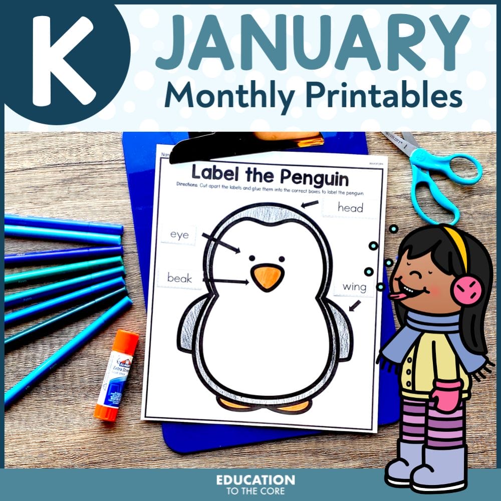 January Kindergarten Packet | Monthly Activities & Morning Work