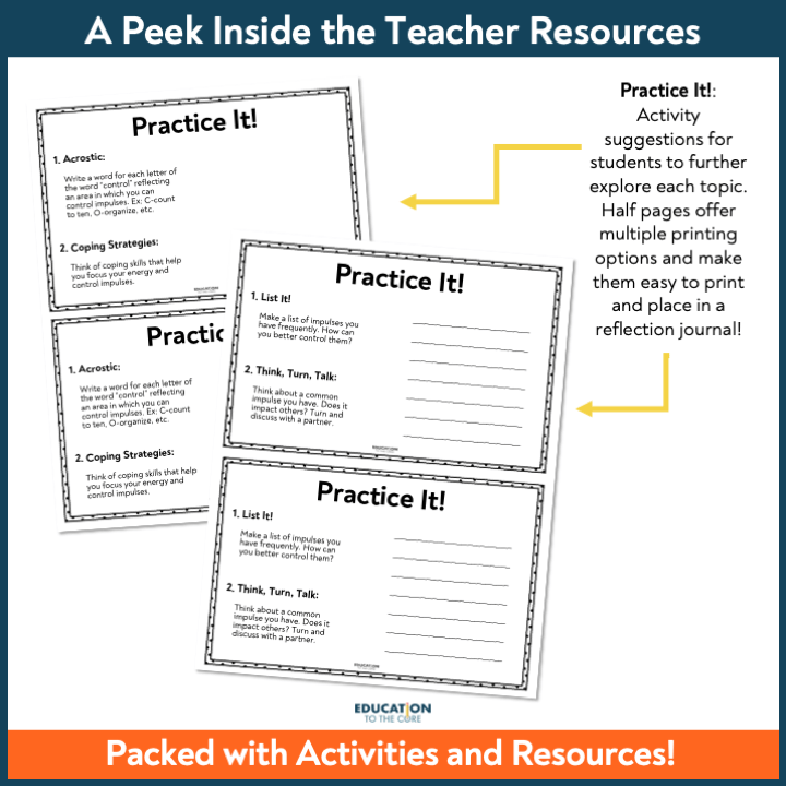 Social Emotional Learning for the Year | 3rd Grade - 5th Grade