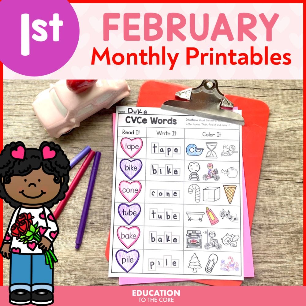 February 1st Grade Activities Packet | Winter Morning Work