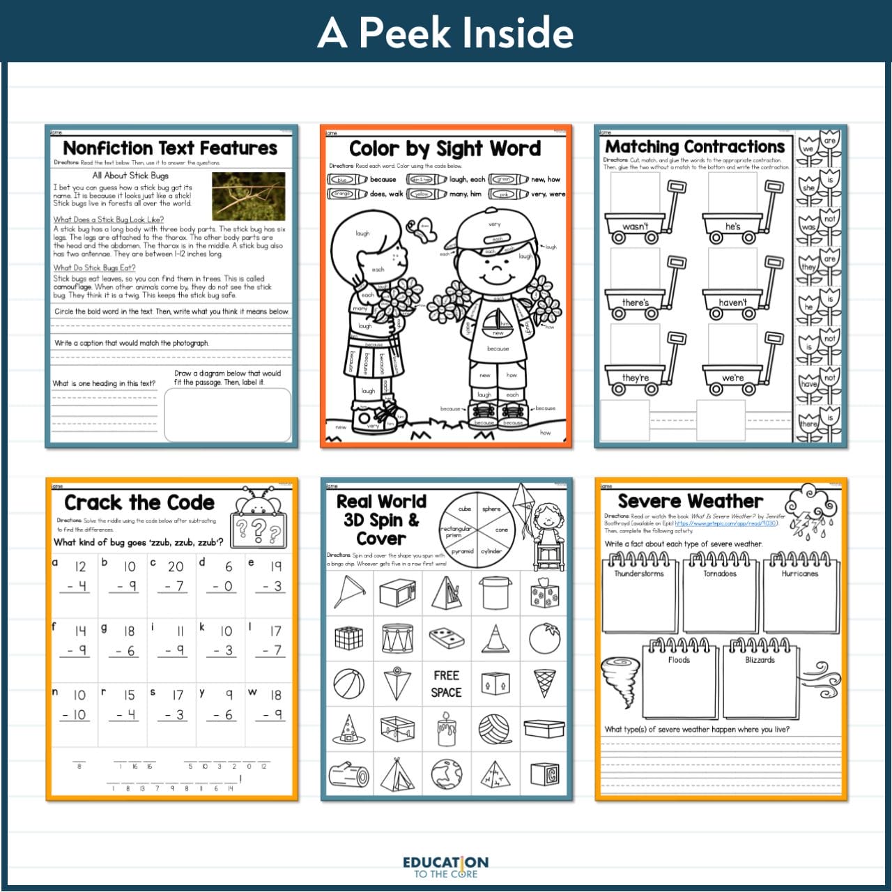 May No-Prep Packet: 1st Grade Activities for Fun Morning Work