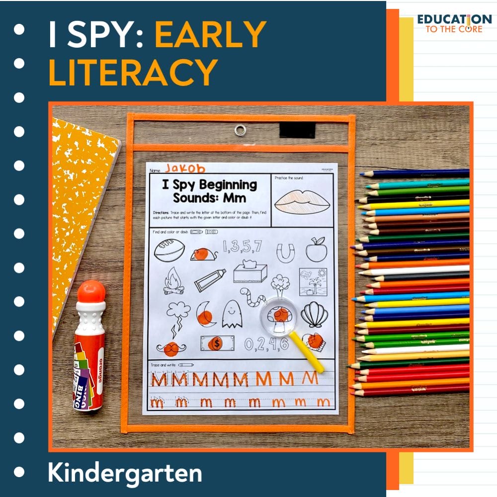 I Spy Early Literacy | Beginning Sounds | CVC CVCe Words | Kindergarten ...
