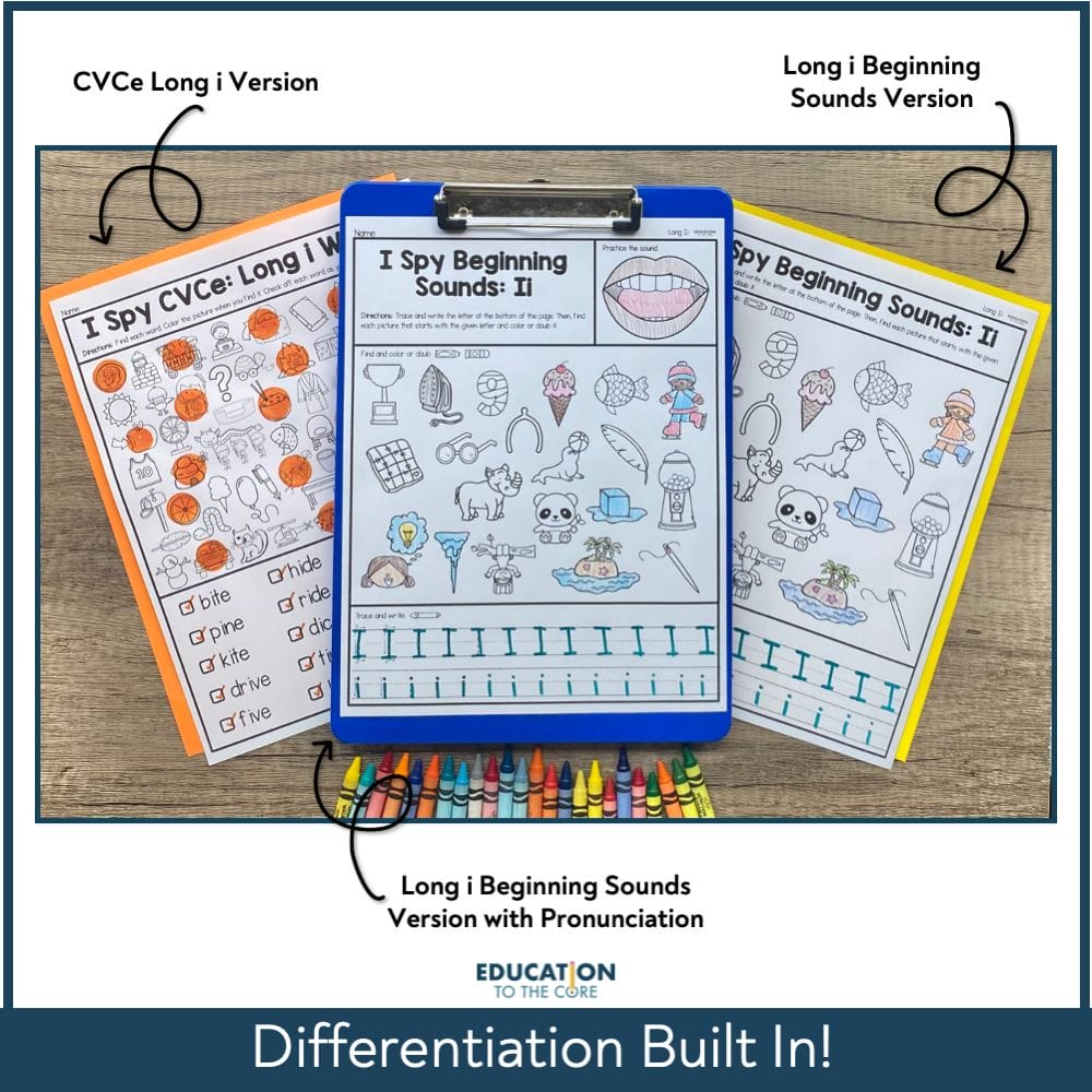 I Spy Early Literacy | Beginning Sounds | CVC CVCe Words | Kindergarten ...