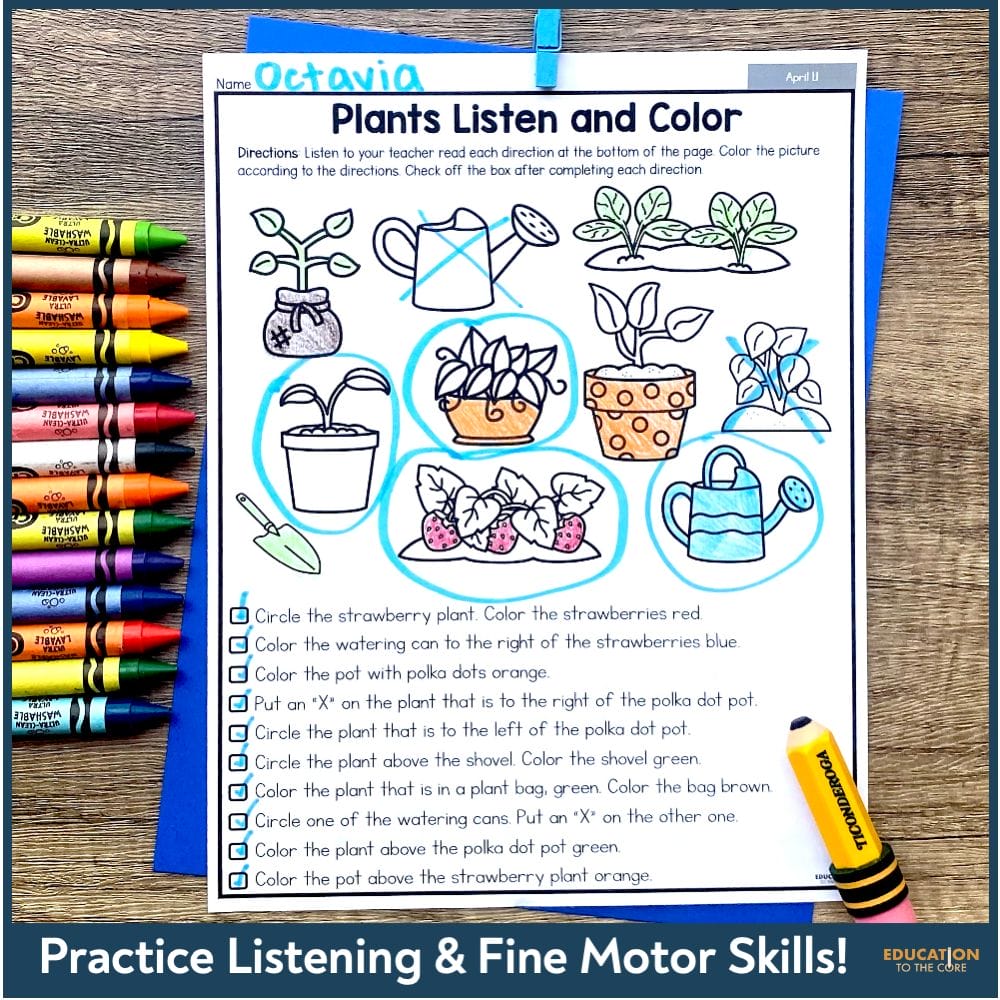 Listen and Color: Following Directions Bundle | ETTC