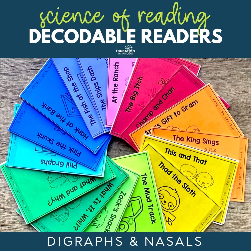 Digraph & Nasal Science of Reading Decodable Readers with Comprehension ...