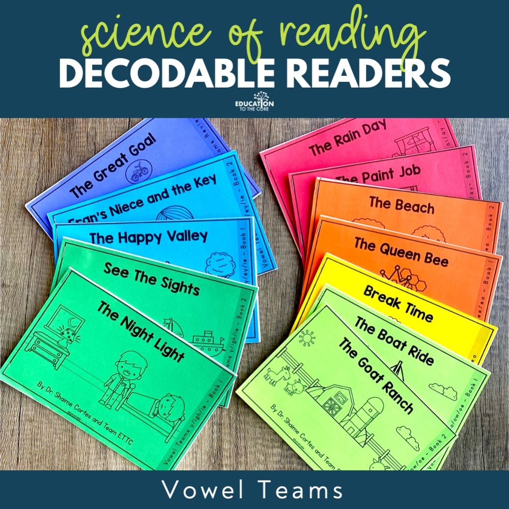 Vowel Teams Decodable Readers | Education to the Core